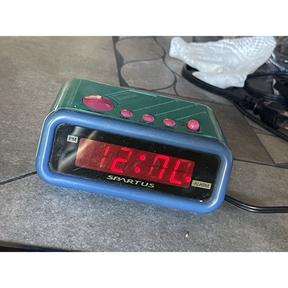 Wall Decor | Vintage Spartacus Travel Alarm Clock Model 1278 Retro Teal ...